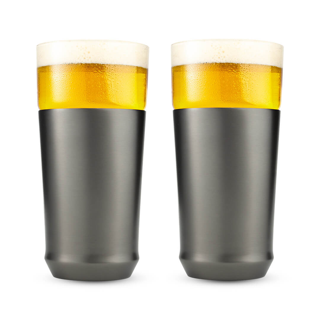 The Hybrid Pint Glass Gunmetal Black | Elevated Craft® – Elevated Craft